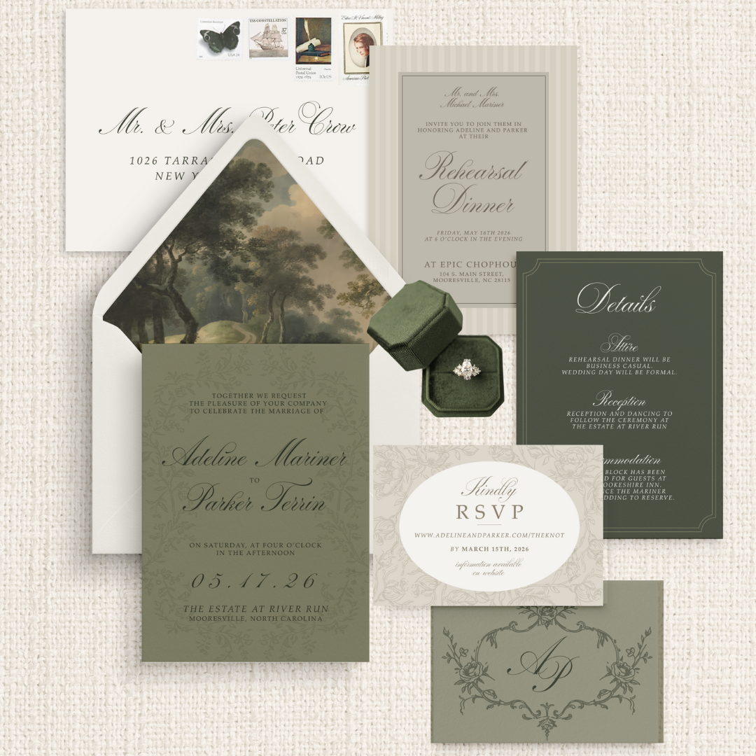 Adeline Collection Wedding Invitation Template – Soft Spoken Designs