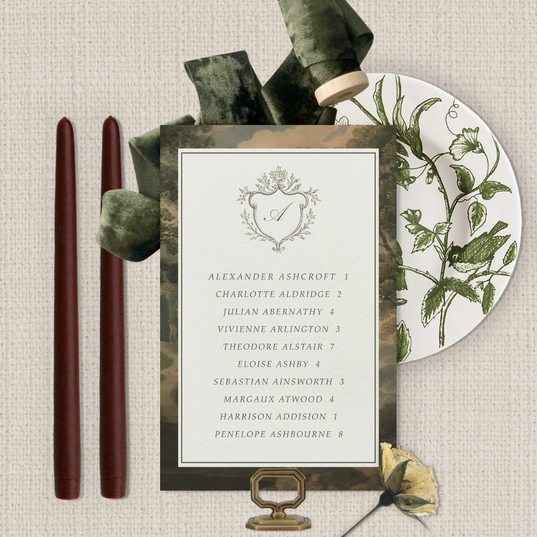Adeline Collection Seating card – Soft Spoken Designs